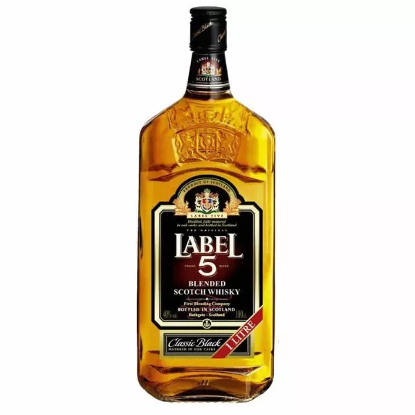Label 5 whisky 40% 1l edullisesti